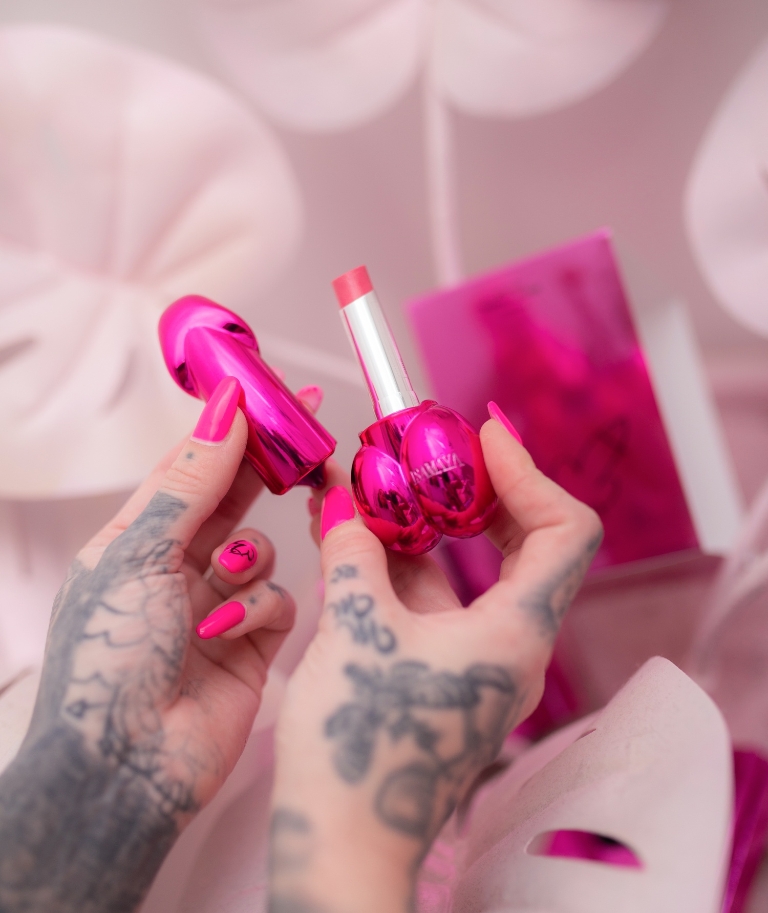 ISAMAYA Lipstick Flamingo Pink Review - Finding Eden With Eve